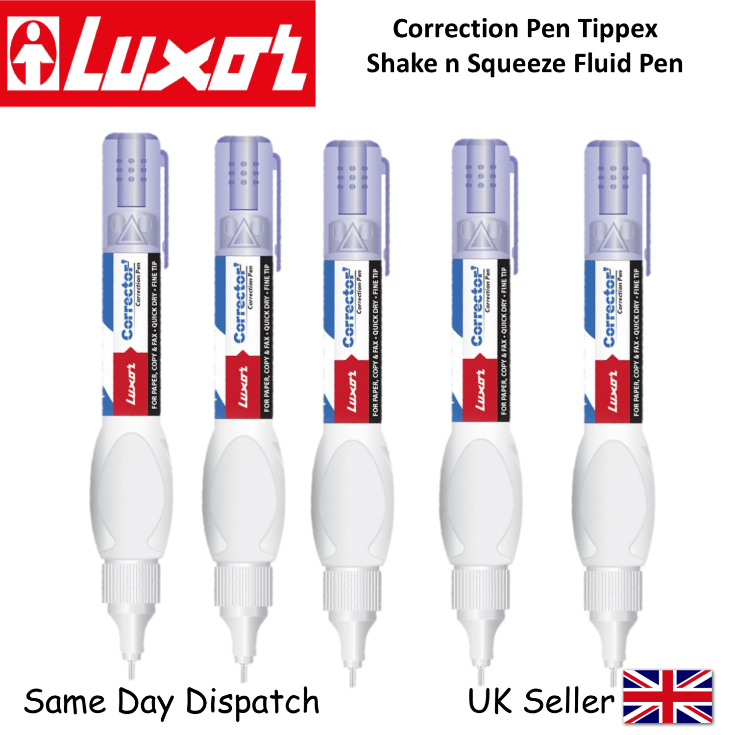 2 x Tipp-Correction Pen Tippex Shake n Squeeze Fluid Pen - Same Day ...