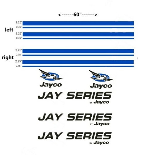 Jay Series by Jayco RV TRAILER DECAL Sticker Emblem Stripes Set Kit ...