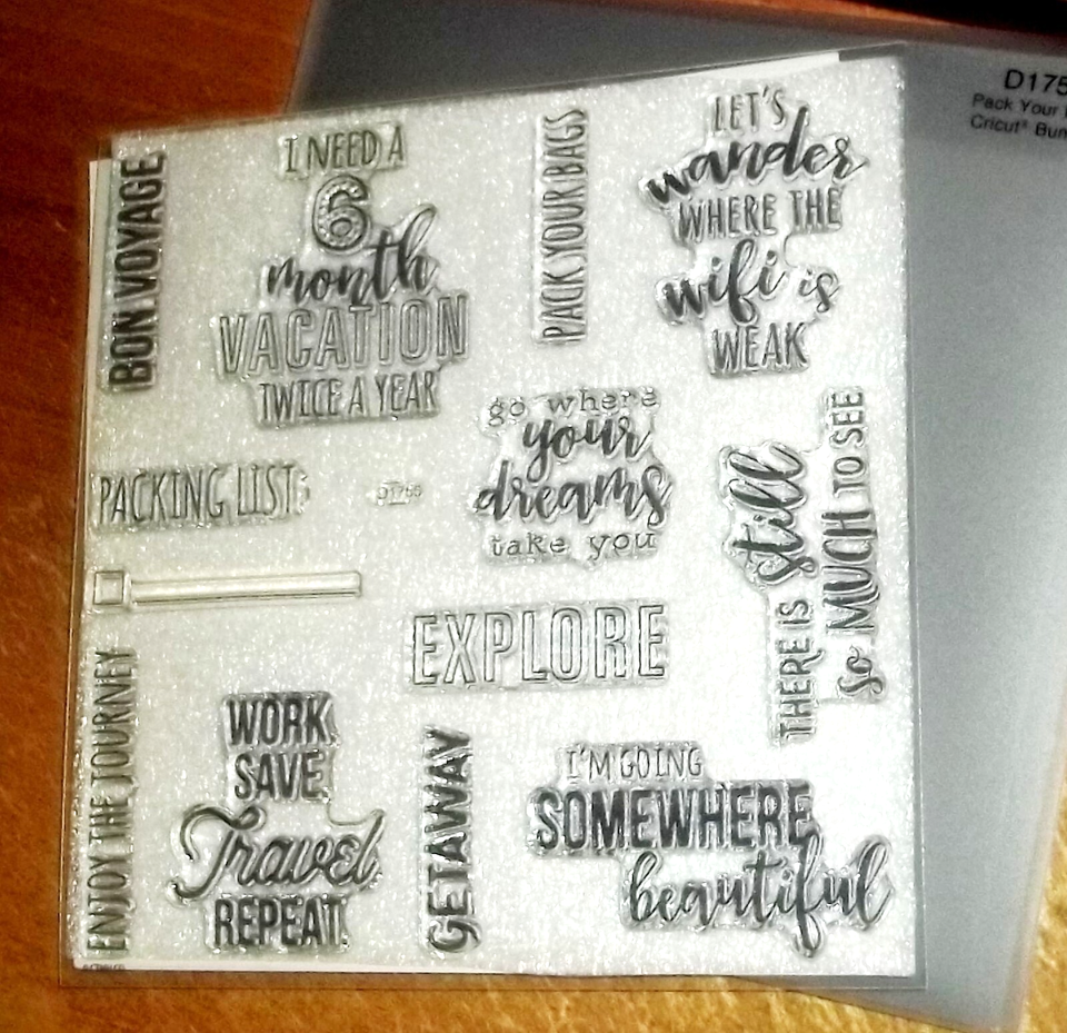 CTMH D1755 PACK YOUR BAGS ~go where your dreams take you,WORK SAVE TRAVEL REPEAT | eBay