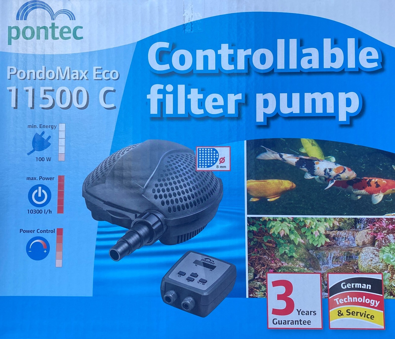 OASE Pontec controllable variable, koi, waterfall, pond filter pump ...