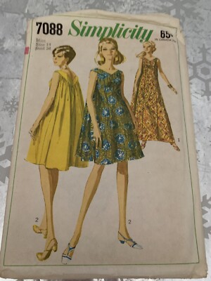 ️Vintage Simplicity Sewing Pattern Mu Mu Leisure Dress Hawaiian ...