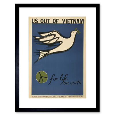Protest Peace Dove Vietnam War Student Conference Framed Wall Art Print ...