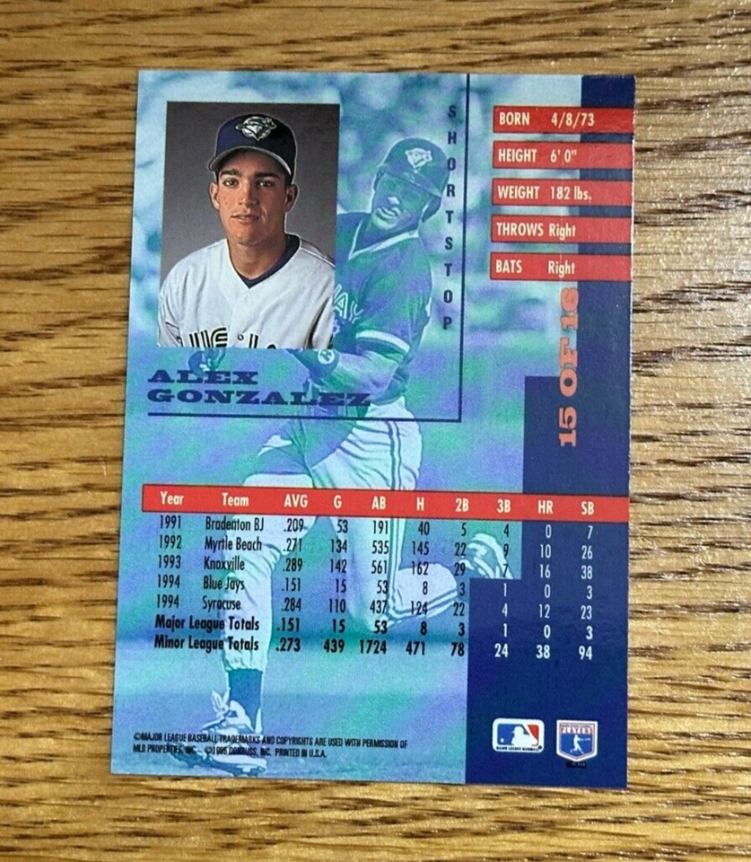 ALEX GONZALEZ 1995 Leaf #15 Gold Leaf Rookies | eBay