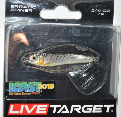 live target erratic shiner 2" 1/4oz casting trolling spoon glow black ...