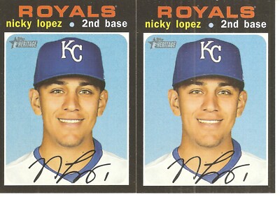 2 CARD 2020 TOPPS HERITAGE NICKY LOPEZ BASEBALL CARD LOT #305 | eBay