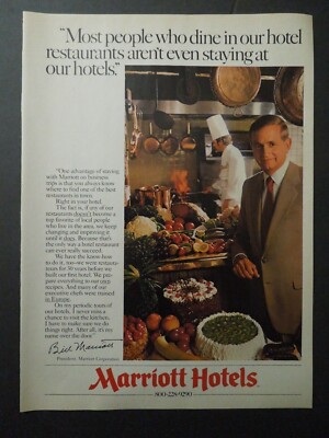 1983 MARRIOTT HOTELS Magazine Ad - First Class Restaurants In Our ...