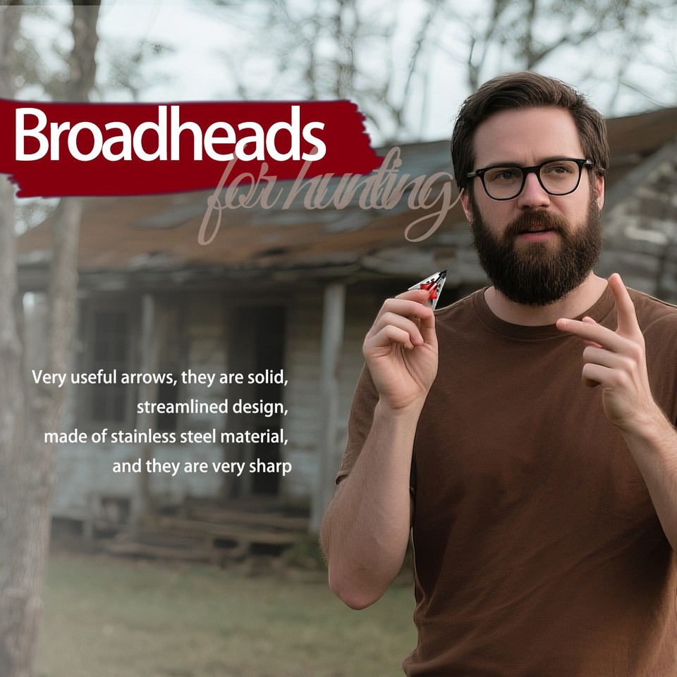 6Pcs BloodRunner Broadheads 100Gr 2 Spring Slide Retractable Blade ...