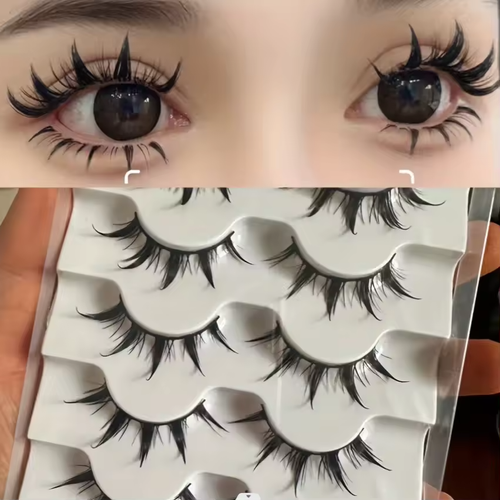 Anime-Inspired False Eyelashes, 5 Pairs Cartoon Eye Faux Lashes ...