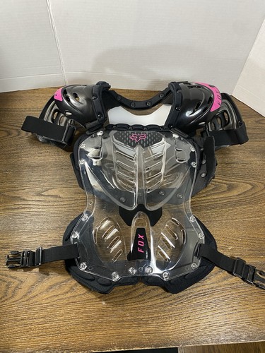 Fox R3 Motocross Roost Deflector Clear Pink chest Protector Girls/women ...