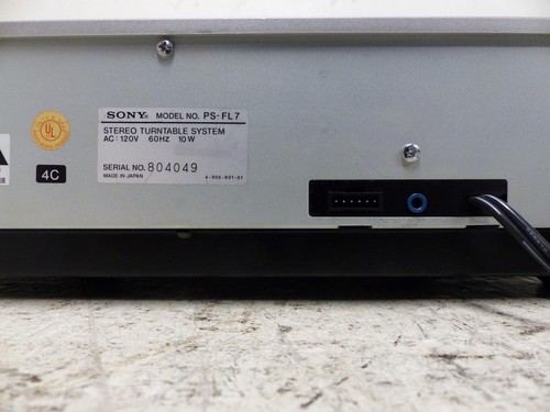 Sony Linear Tracking PS-FL7 Front Loading Turntable with ADC Series IV ...
