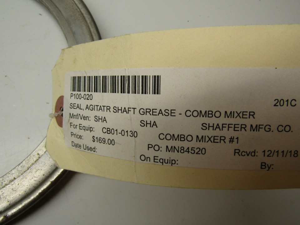 Shaffer Agitator Shaft Grease Seal - Combo Mixer P100-020 | eBay