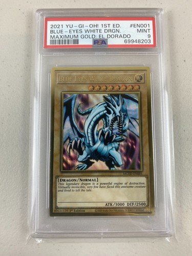 2021 Blue Eyes White Dragon MGED-EN001 1st Edition GOLD Rare Yugioh ...