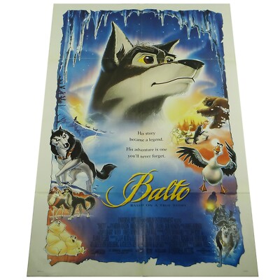 Original 1995 Walt Disney Balto Animated Film Theatrical Movie Poster ...