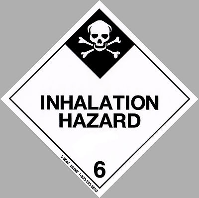 4" INHALATION HAZARD Decal DOT Transportation Sticker Warning Label ...