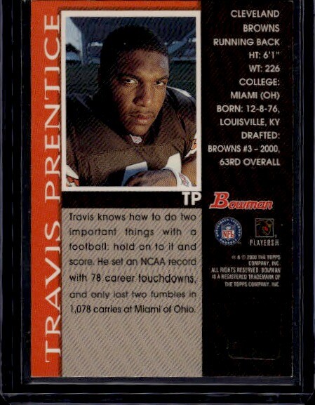 2000 Bowman #TP Autographed Travis Prentice Trading Card | eBay