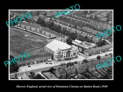 OLD 6 X 4 HISTORIC PHOTO OF HARROW ENGLAND AERIAL VIEW OF DOMINION ...