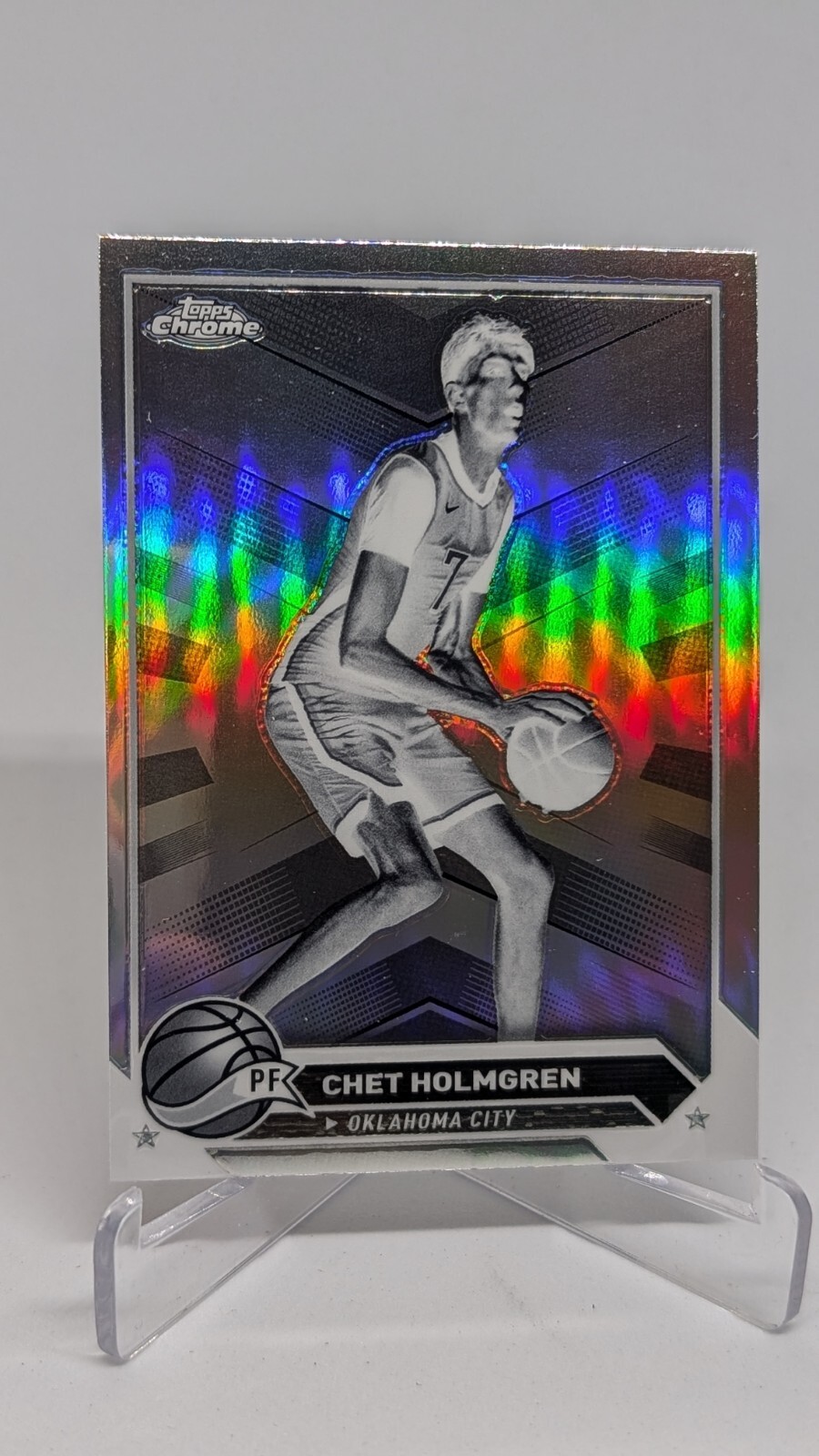 Chet Holmgren 2023-24 Topps Chrome Basketball Negative Refractors #196 ...