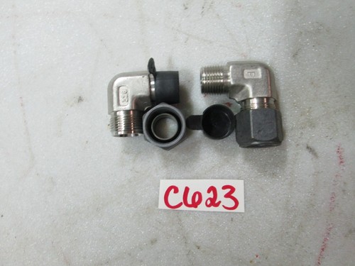 Parker S/S CPI Male Elbow #8-6 CBZ-SS 1/2" Tube x 3/8" MNPT Lot Of 2 ...