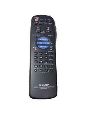 OEM Sharp TV/VCR Remote RRMCG0104AJSA FULLY TESTED | eBay