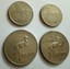 1970 1963 Norway 1.Krone Norge Coin, King Olav.V.R + Two 1 Rand 1977 ...