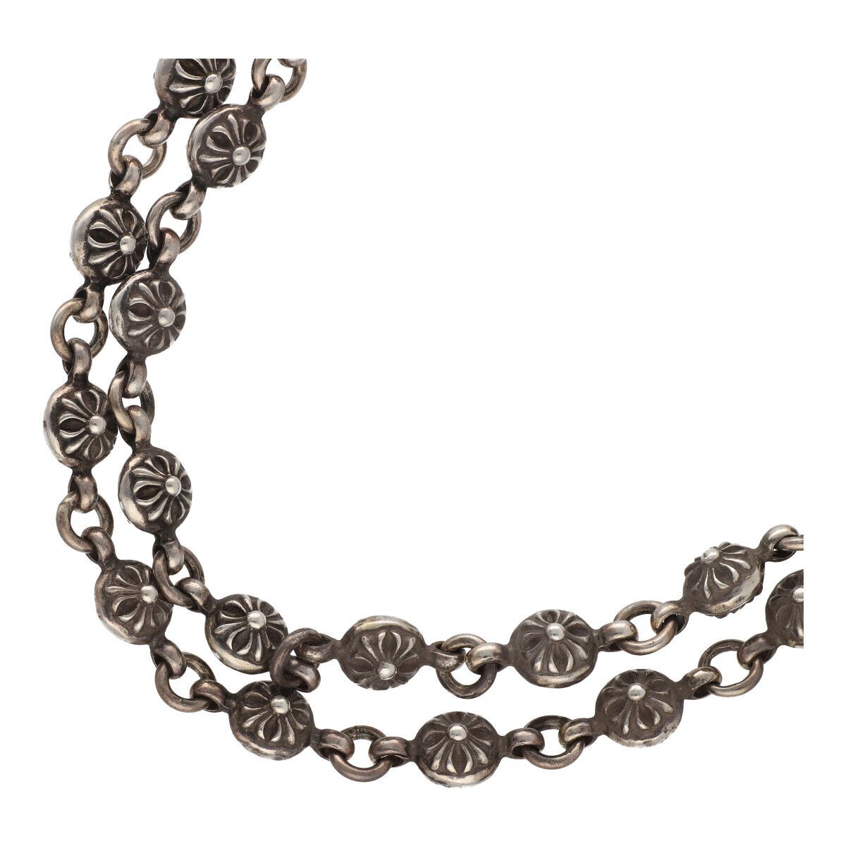 Chrome Hearts Cross Ball Necklace #1 Large CH Cross 30 Chrome Hearts Cross Ball Necklace #1 Large CH Cross 30