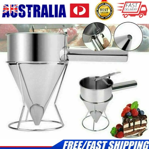 Baking Cake Batter Piston Funnel Stainless Steel Cream Dosing Dispenser ...