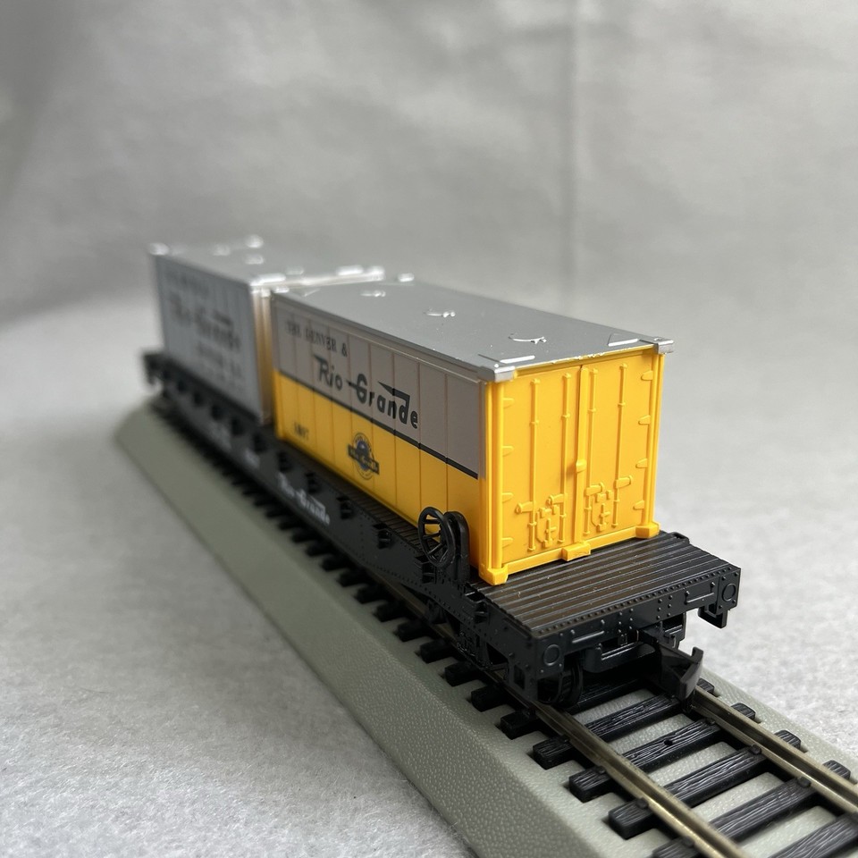 Ho Scale Model Power - 51' Flat w/ 2-20' Rio Grande Containers | eBay