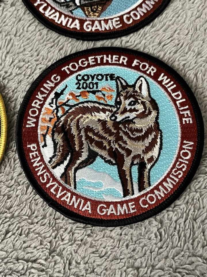 4 PENNSYLVANIA GAME COMMISSION PATCHES WTFW SERIES 4” Diameter LOT “D ...