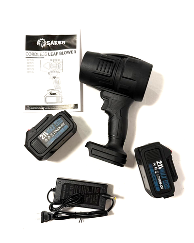 Saker Handheld Cordless Leaf Blower 21V 4.0Ah 2 x Battery, Model BF170 ...