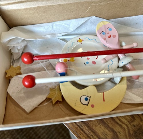 VTG Handpainted Hey Diddle Cat Fiddle Cow Moon Fairytale Mobile By IRMI ...