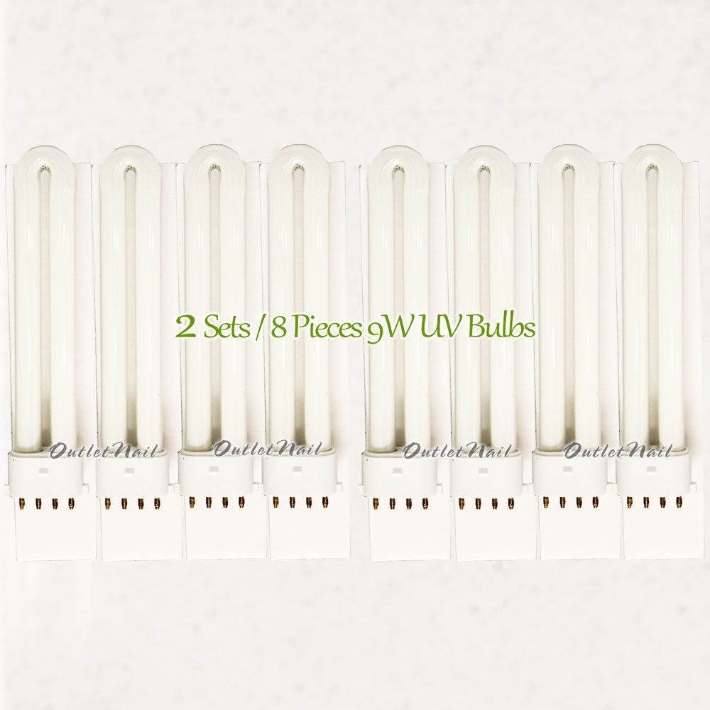 2 Set - 8pcs Pack 9W 365nm UV Light Bulb Tube Replacement CND Shellac ...