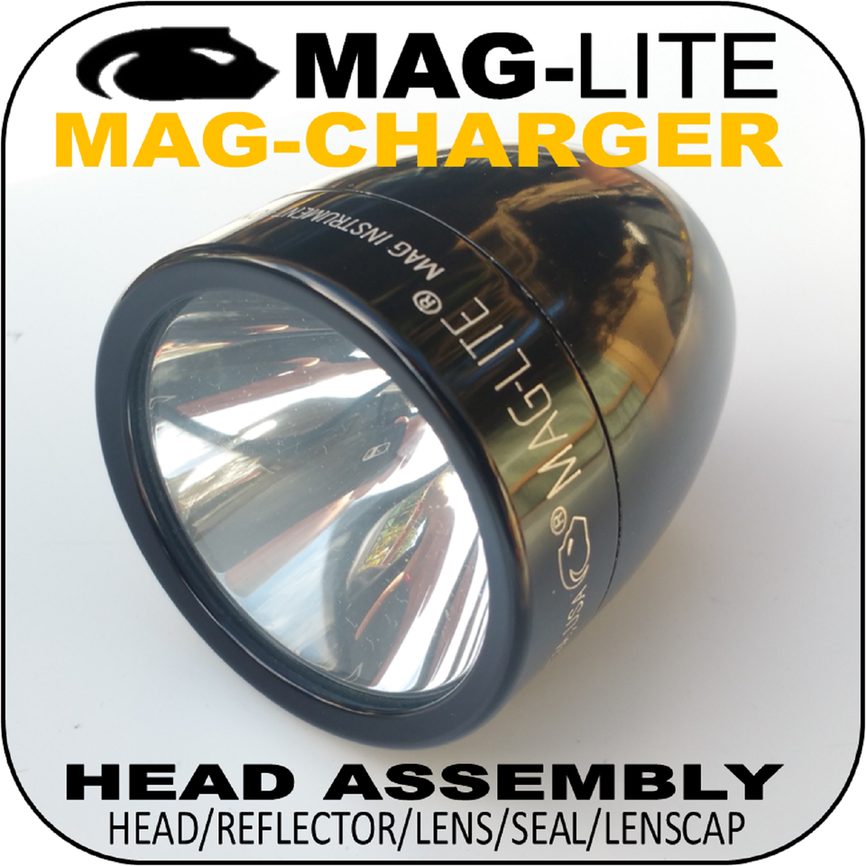 MAGLITE UPGRADE COMPLETE HEAD ASSEMBLY MAGCHARGER FLASHLIGHT TORCH ...