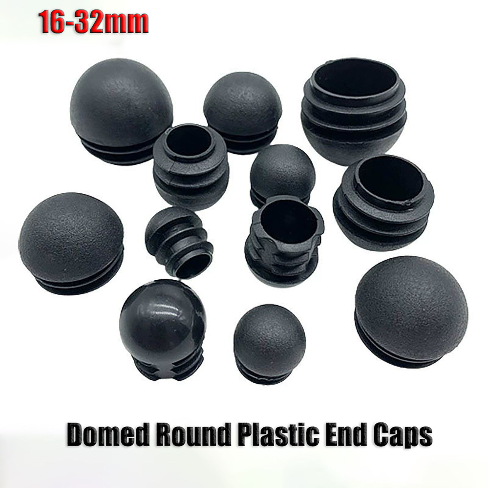 Domed Round Plastic End Caps Blanking Plugs Bung Tube Pipe Inserts ...