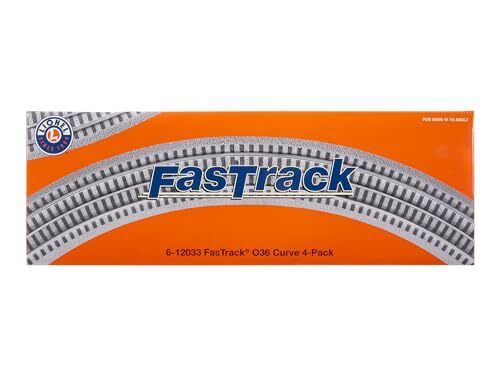 Lionel O36 Curved Fastrack O Gauge Model Train Track Pack 4 Sections ...