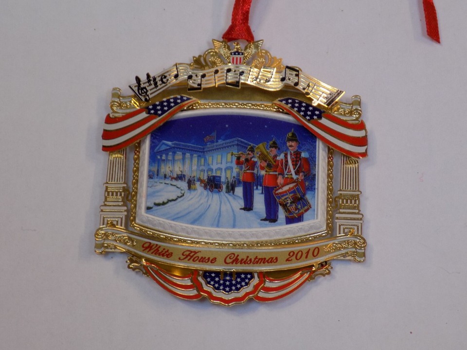 The White House 2010 Ornament Christmas Tree Holiday Musical Notes Band ...