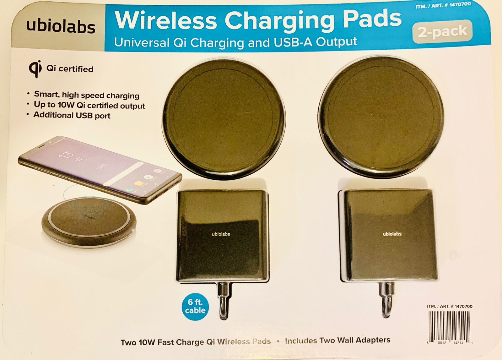 Ubio Labs Wireless Charging Pad for Mobile Phones, 2-pack. | eBay