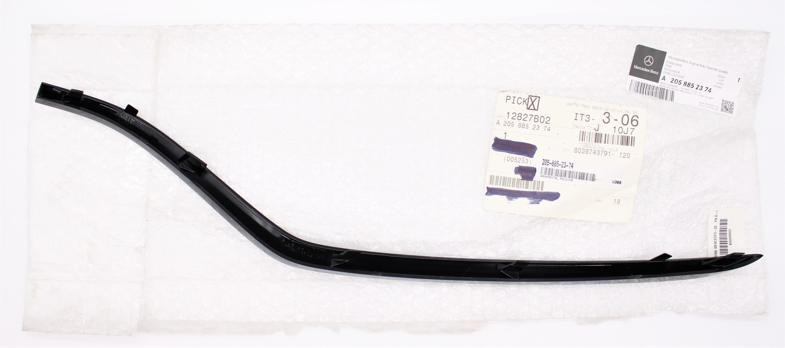 MB C-class W205 Front Bumper Right Molding Trim A2058852374 2016 ...