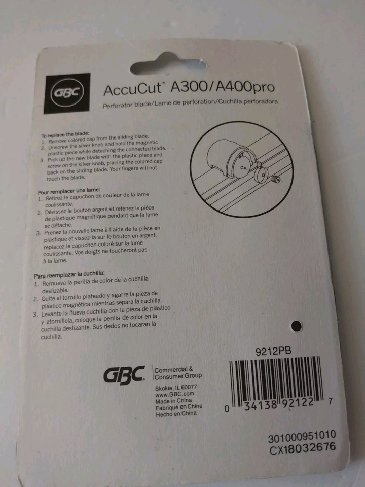 AccuCut A300/A400 pro Perforator Blade GBC NEW | eBay