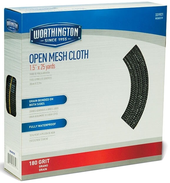 WORTHINGTON 331919 1.5" x 10 Yards Open Mesh Cloth 180 Grit | eBay