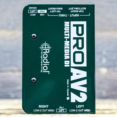 Radial Engineering PRO-AV2 Dual Channel (Stereo) Multi-Media Passive ...