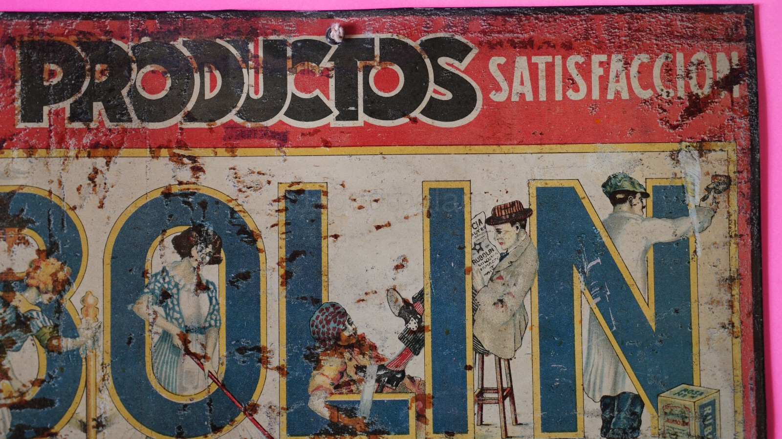 Mexican Mexico vintage Early 1900's RUBOLIN Brooklyn Varnish Co. Tin ...