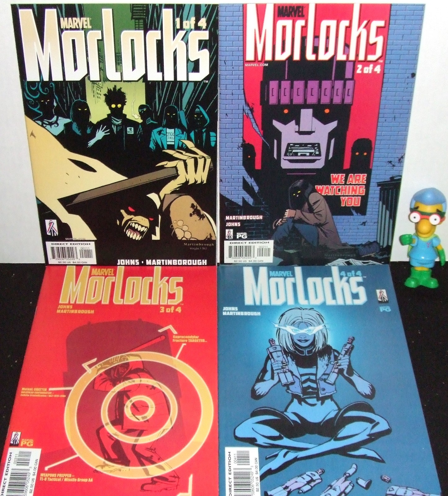MORLOCKS COMIC SET #1-4 MARVEL 2002 DEADPOOL's ANGEL DUST 1st ...