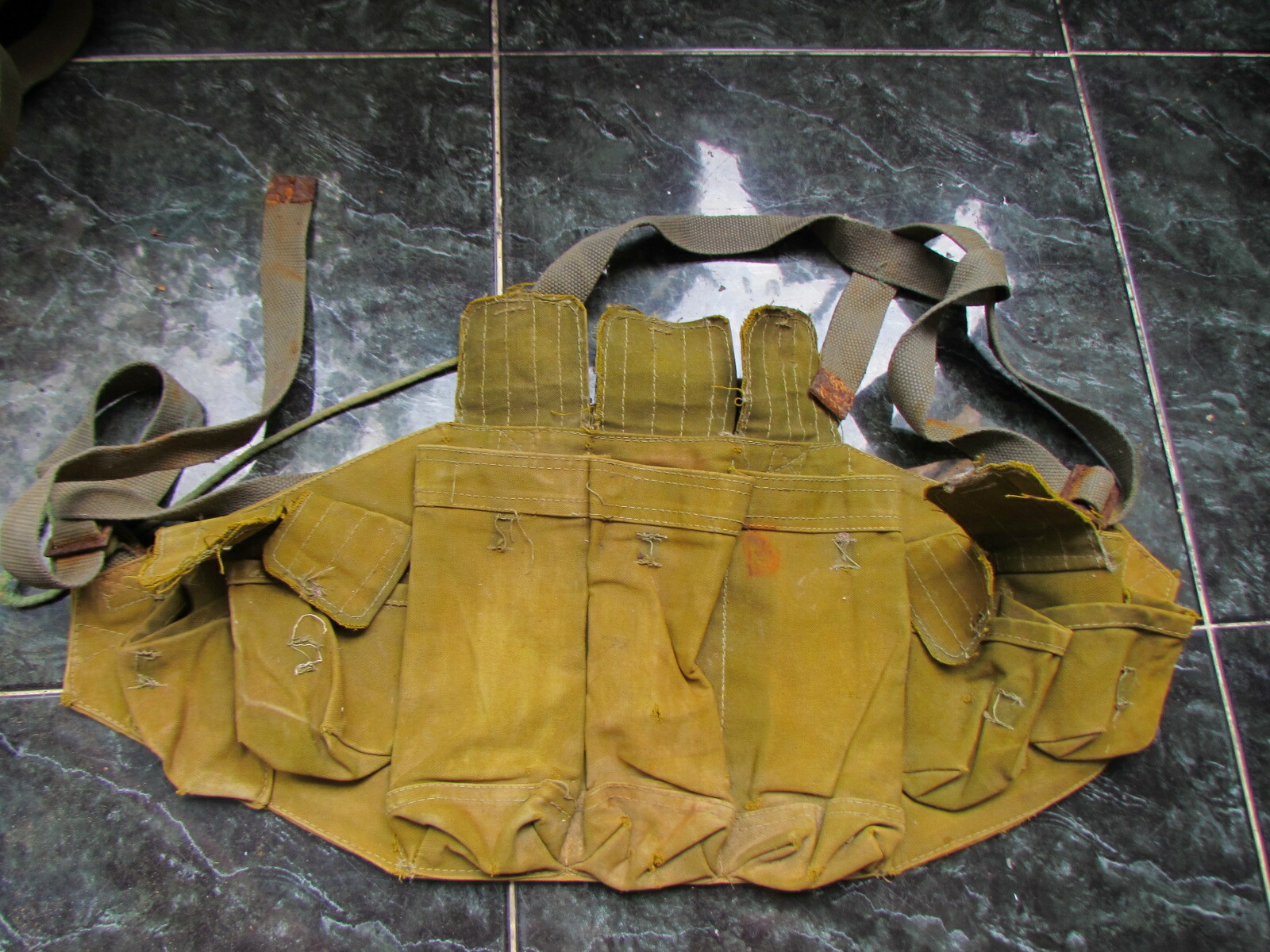 RELIC Viet Cong Uniform NLF NVA 7 section ammo belt chest rig vintage ...