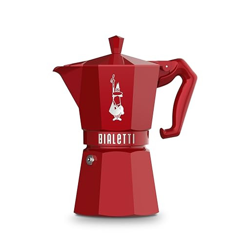 Bialetti Mocha Exclusive Italian Red for 6 Cups Direct Fire (Coffee ...