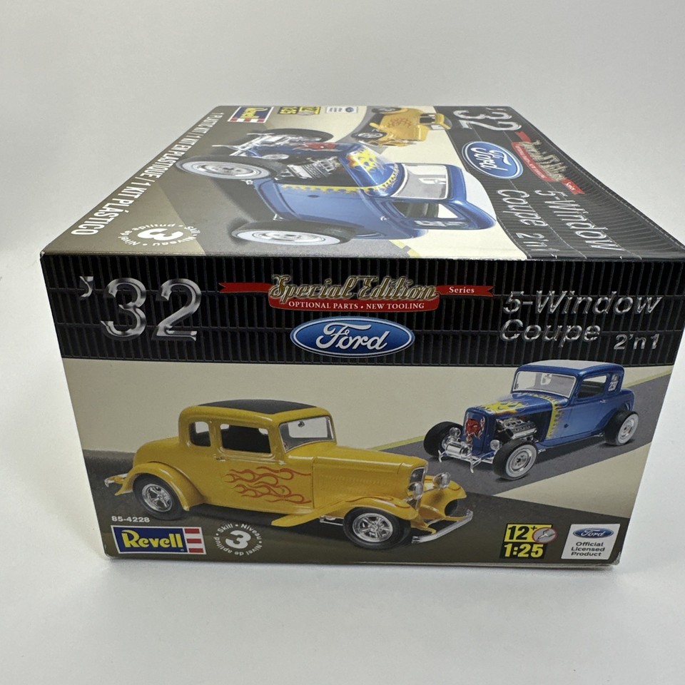 Revell 1932 Ford 5-Window Coupe 2' n 1 1/25 Scale Plastic Model Car Kit ...