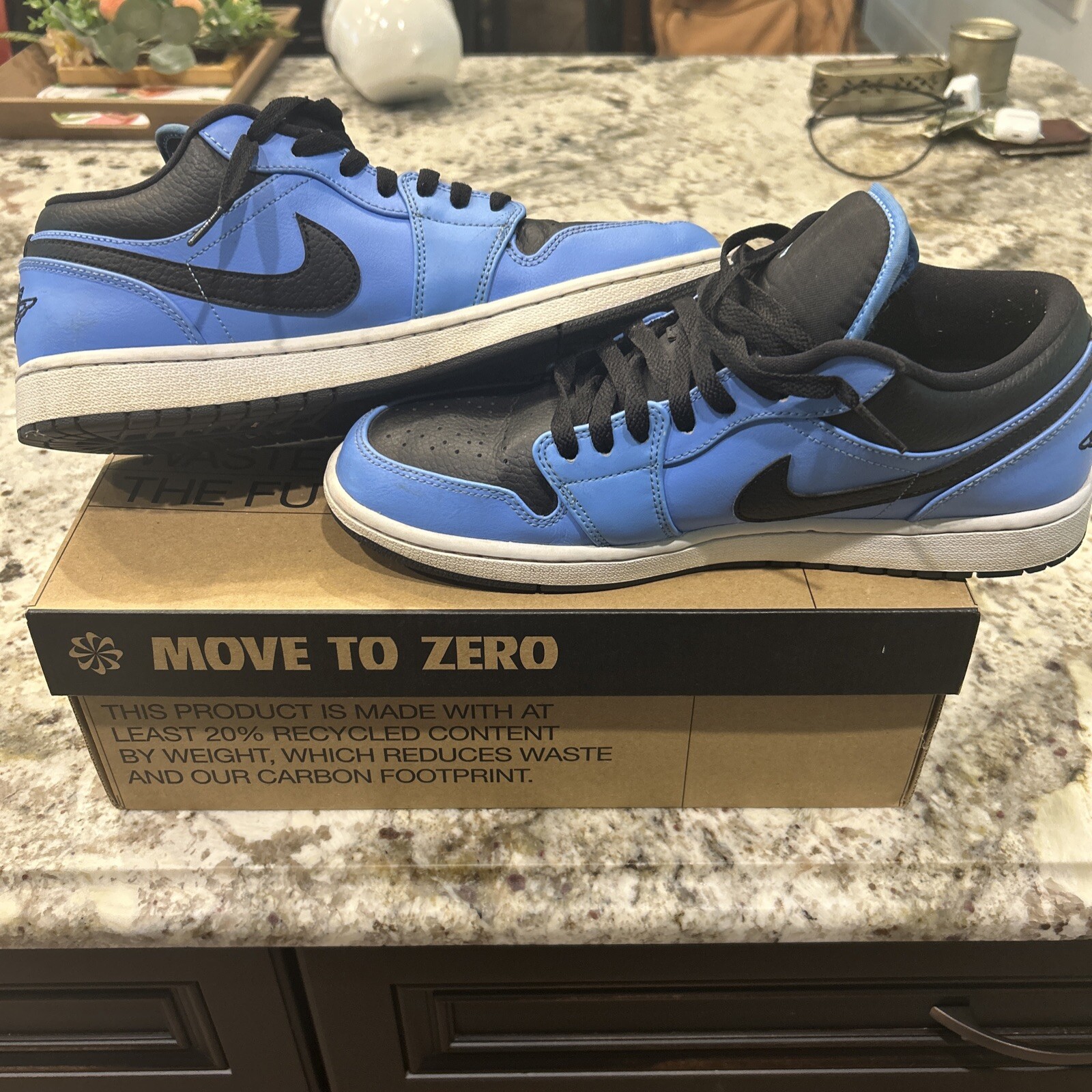 Nike Air Jordan 1 Low 'University Blue Black' Shoes 5… - Gem