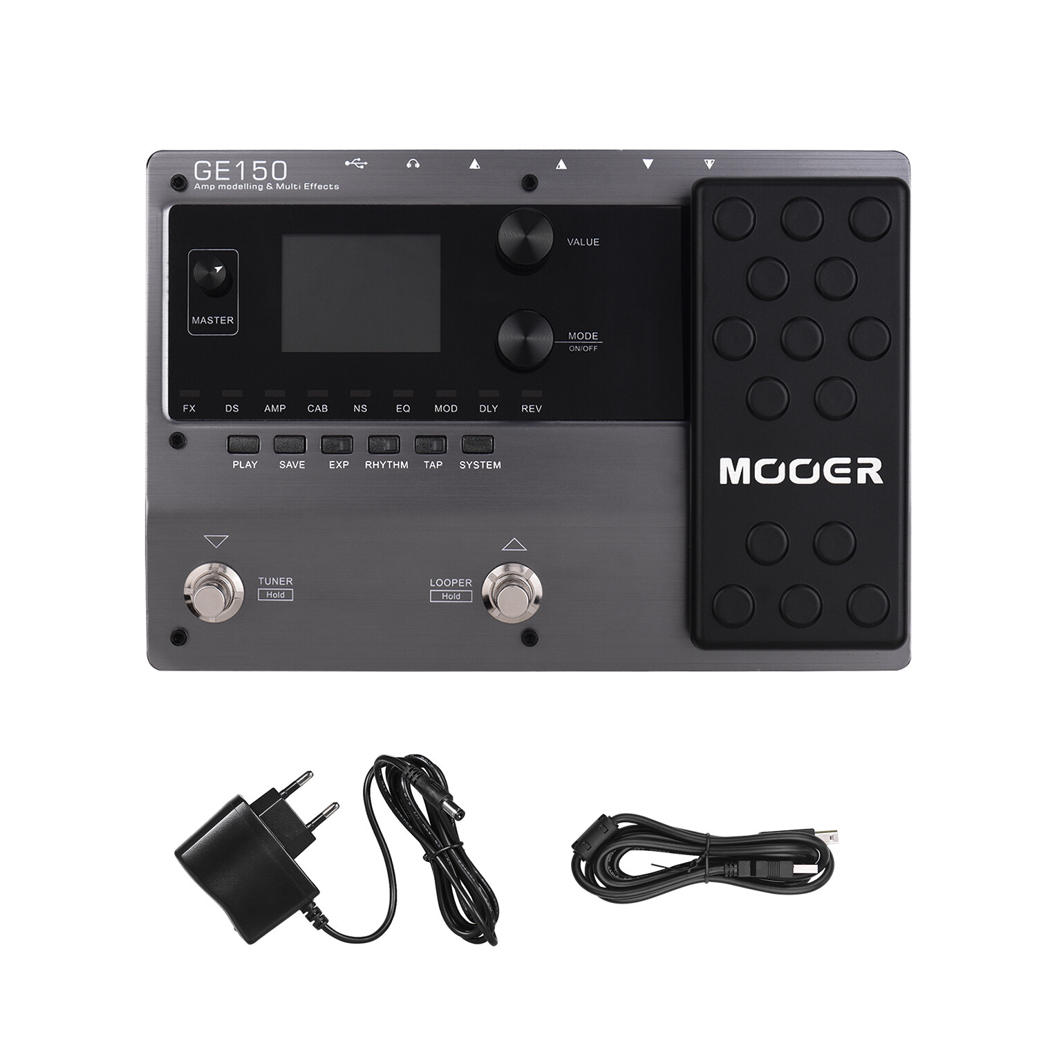 MOOER Amp Modelling & Multi Effects Pedal 55 Amplifier Models 151 ...