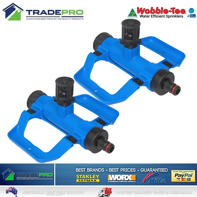 2x Wobble Tee Clever Drop Sprinkler Aussie Model PRO Water Saving Grass ...