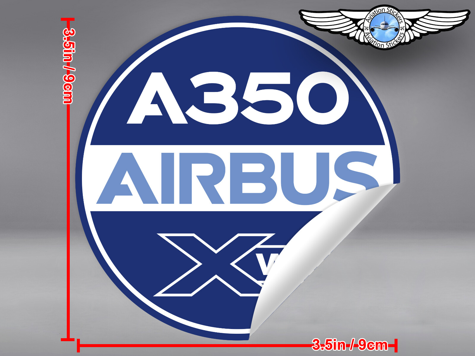 AIRBUS A350 A 350 XWB ROUND LOGO DECAL / STICKER | eBay UK