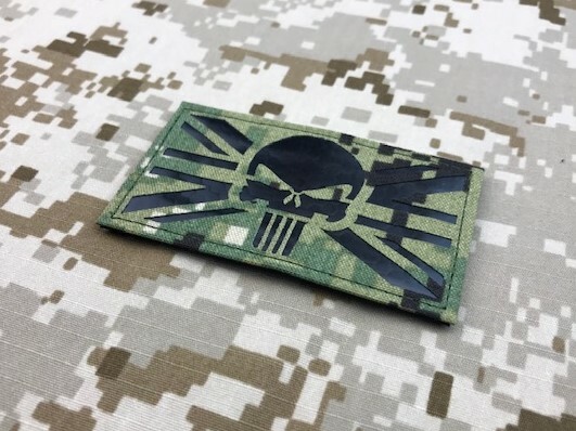 Infrared AOR2 UK Flag Skull Call Sign Patch IR UKSF SAS SBS SFSG SOB ...